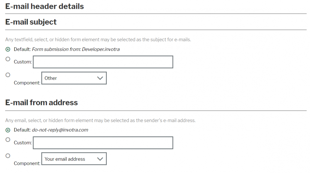 Webforms - Create, configure and style webforms - Invotra Developer
